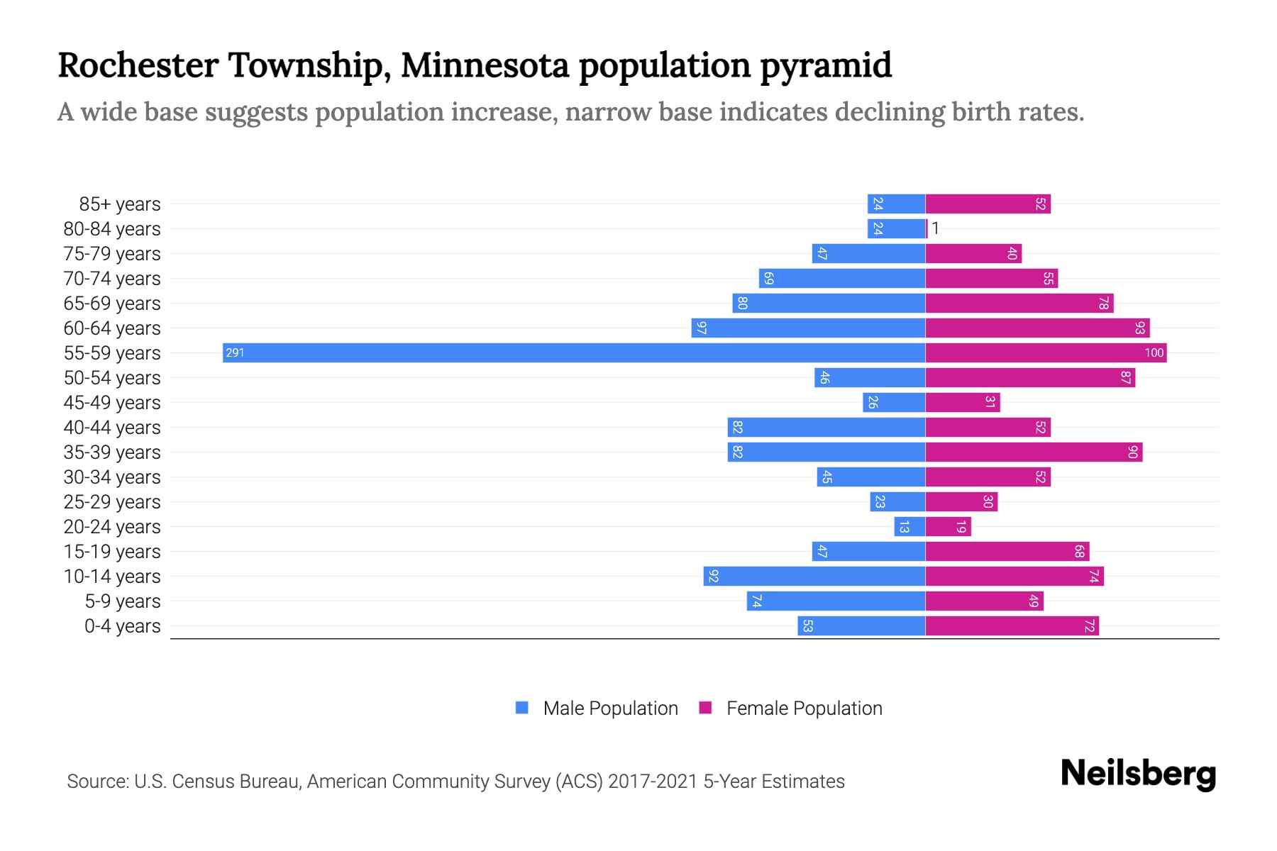 Rochester Township, Minnesota Population by Age - 2023 Rochester Township, Minnesota Age ...